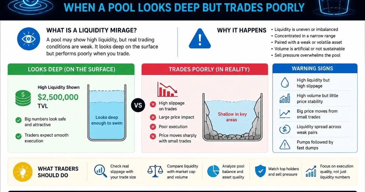 Liquidity Mirage: When a Pool Looks Deep but Trades Poorly | DEXTools News